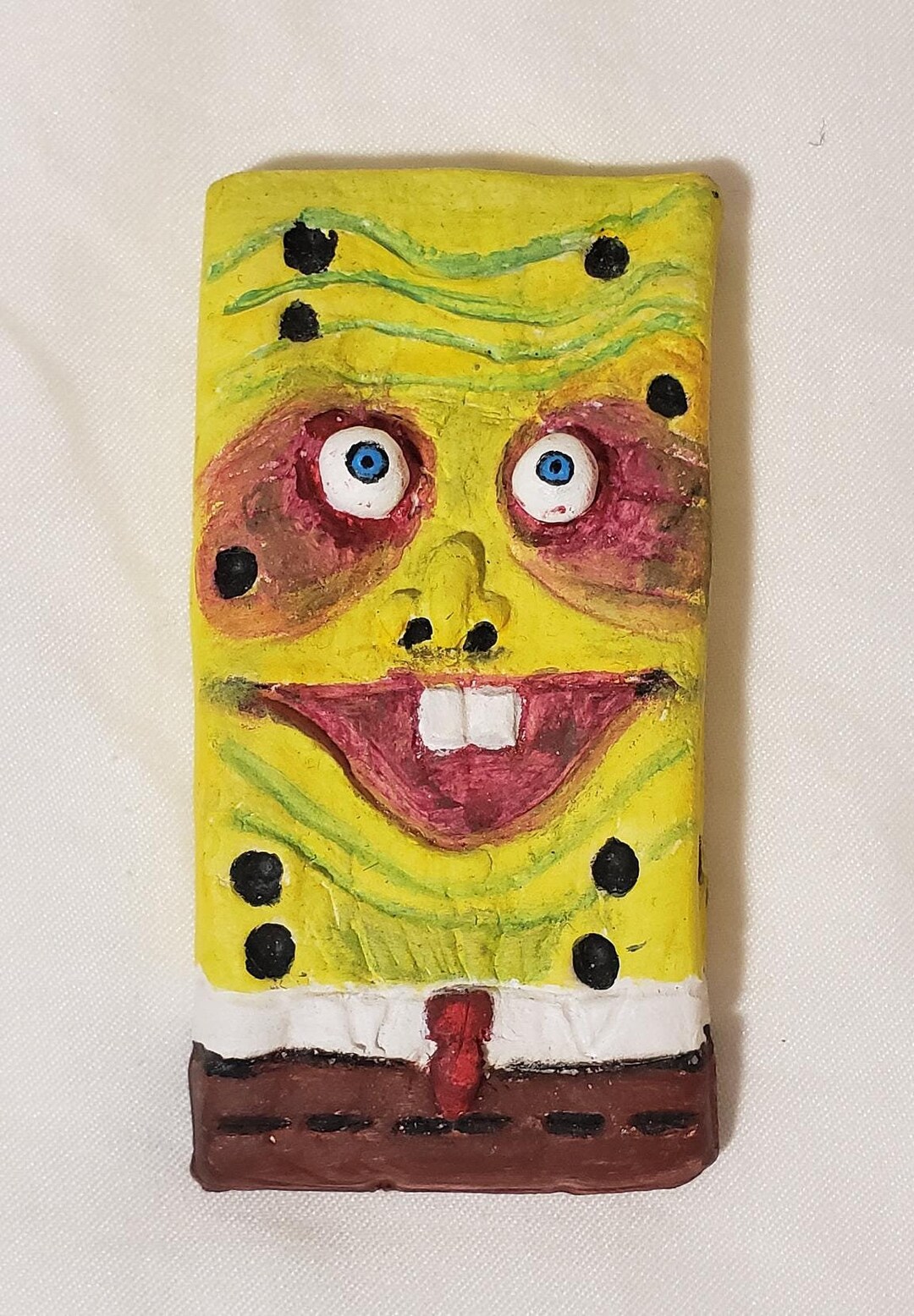 Creepy Smiling Spongebob Squarepants Clay Figurine - Etsy