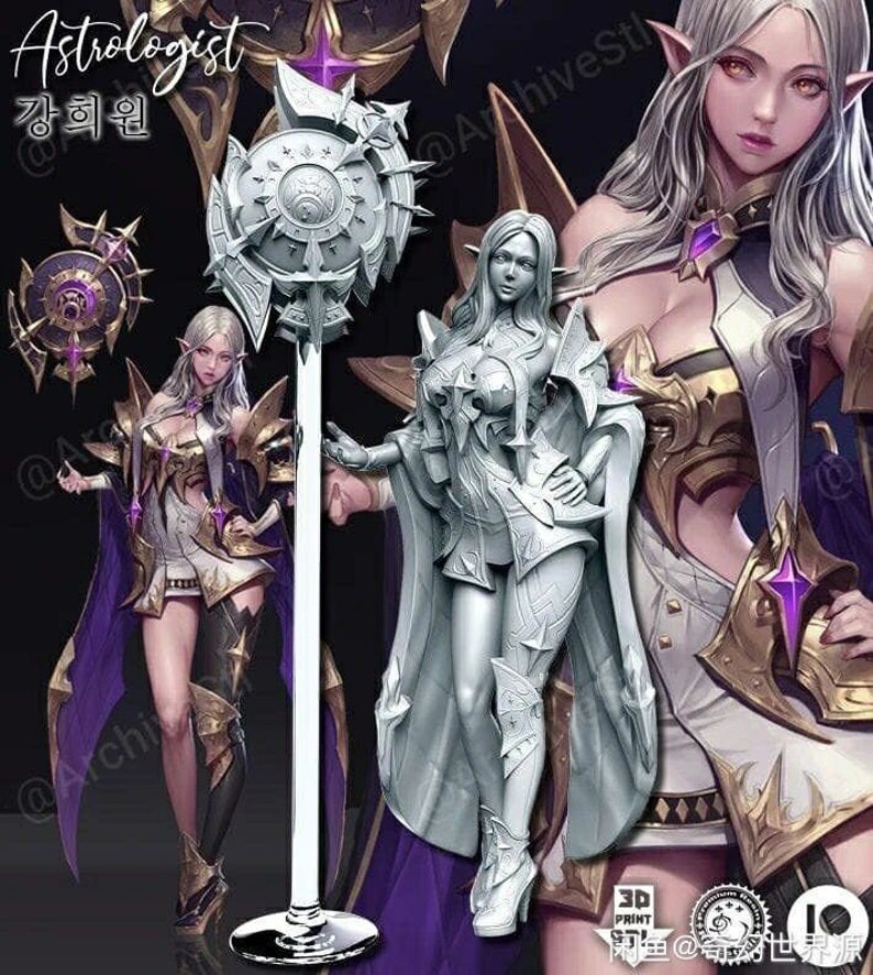 セクシーなエルフ戦士ウォーゲーム AG3 分割 STL 3D モデル プリント - Etsy 日本