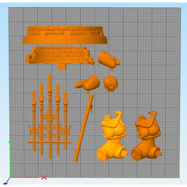 Sexy 2B Nier NSFW kniel down stl split stl 3D Model Print - Etsy.de