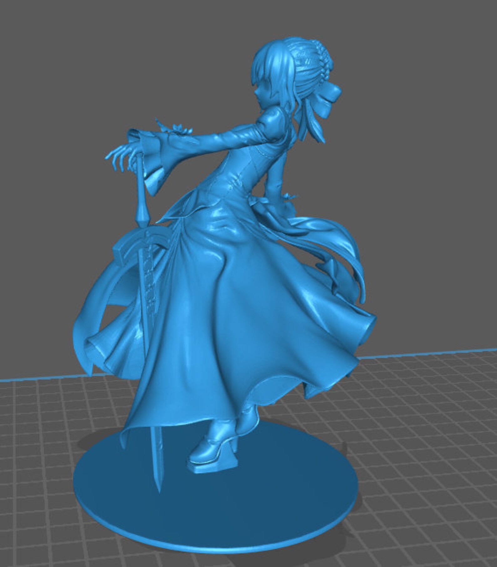 Fate Saber With Sword Whole STL 3D Model Print - Etsy Canada