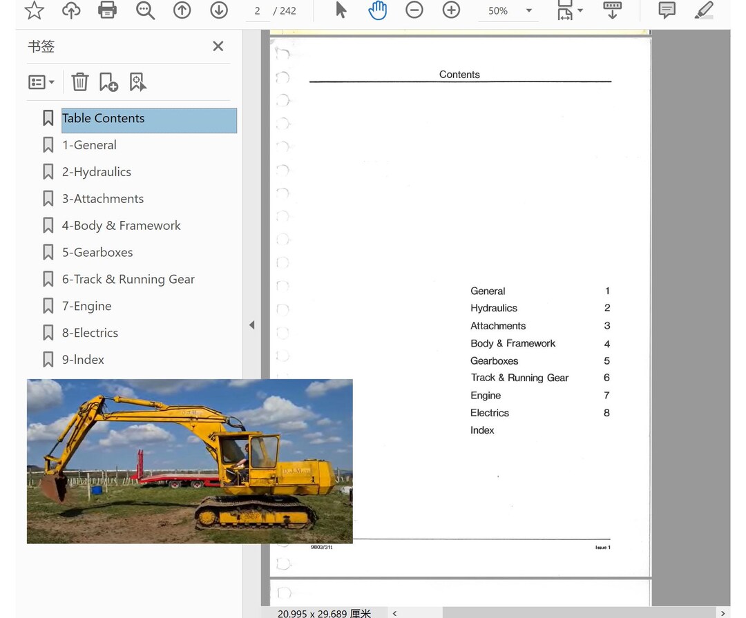 JCB 805 805B 806B 807B and 808 Excavator Service Repair Workshop Manual ...