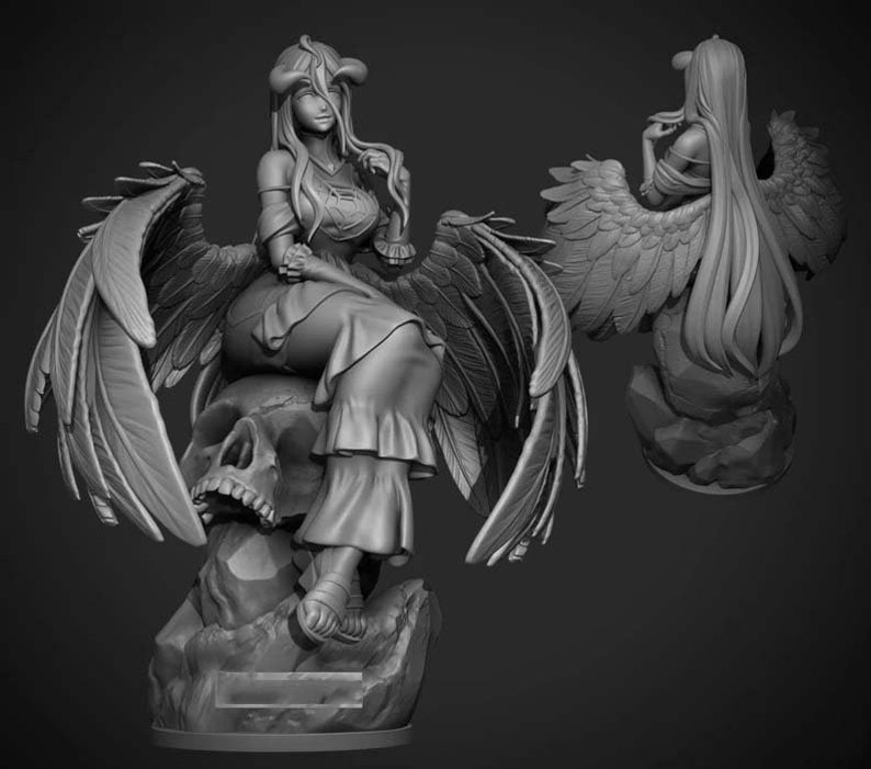 Sexy Fallen Angle 2version Split Stl 3d Model Print Etsy