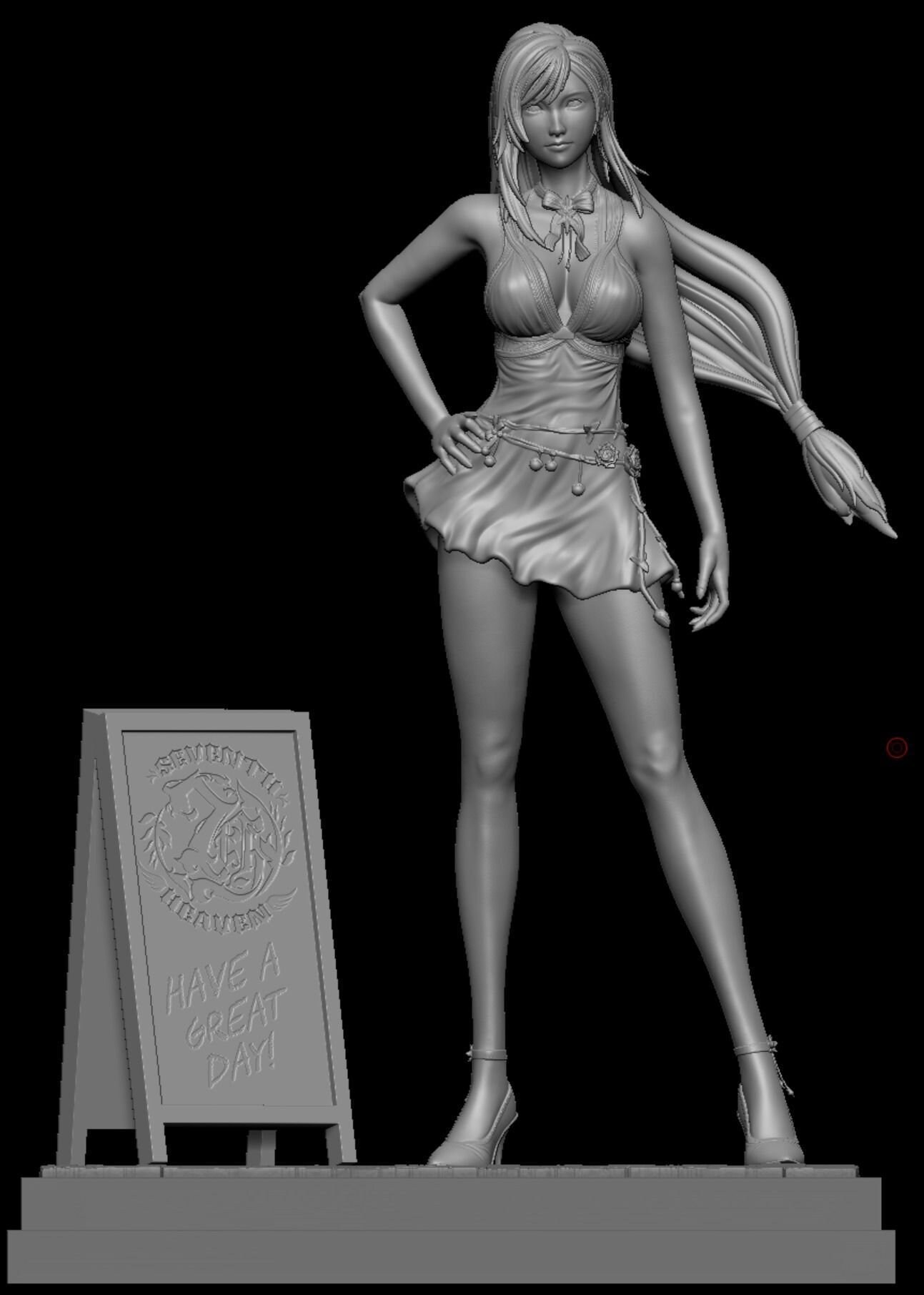 Sexy Dress TF3 RPG Role FF7 Splitwhole STL 3D Model Print - Etsy