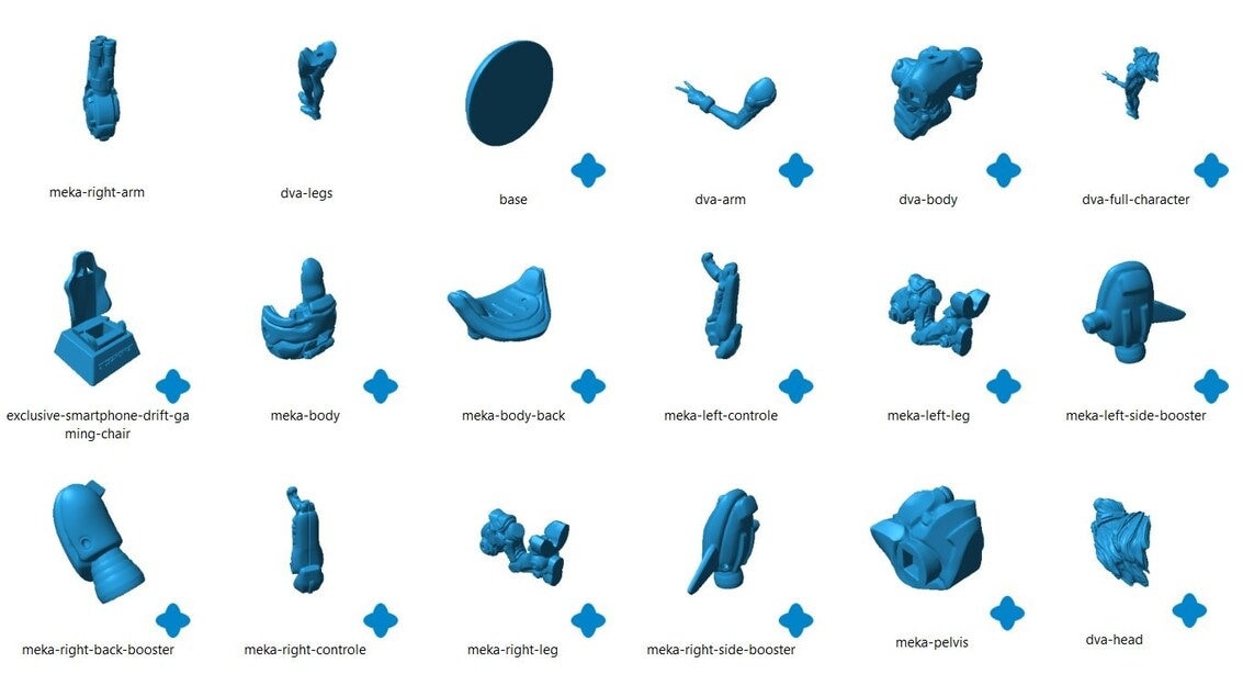 Dva Overwatch Meka Game Role Split STL 3D Model Print - Etsy