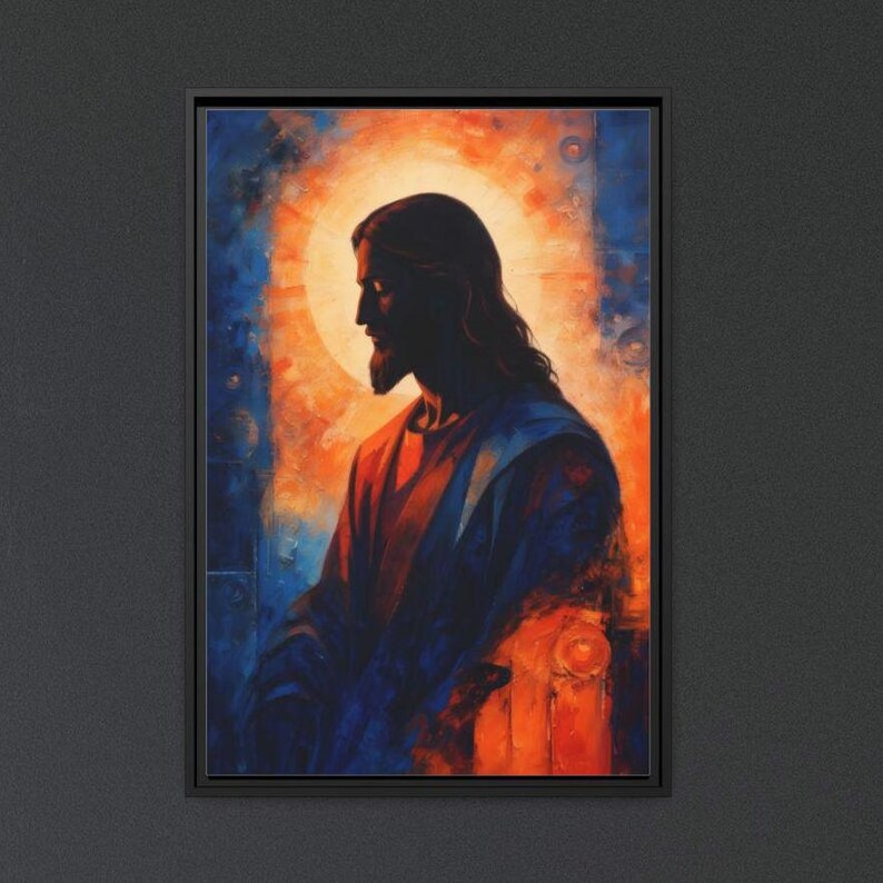 Jesus Christ Oil Painting Print Matte Canvas, Framed - Etsy