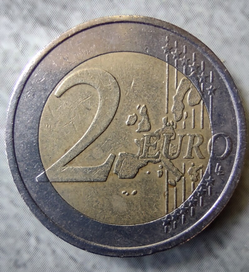 2 Euro Coin Netherlands 2001 Beatrix Star With Error - Etsy