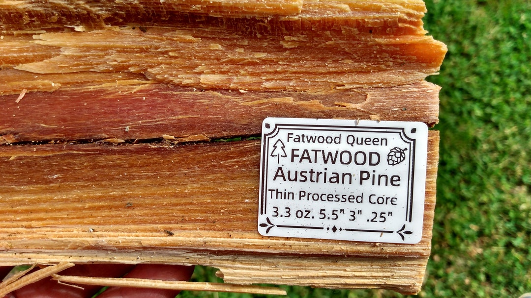 Austrian Pine Fatwood for Fire Starter Thin Sample Processed From Large ...