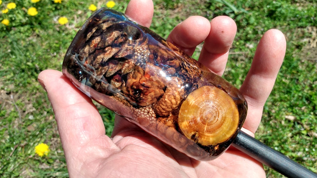 Ferro Rod With Epoxy Handle Filled With Forest Treasures Hand Turned ...