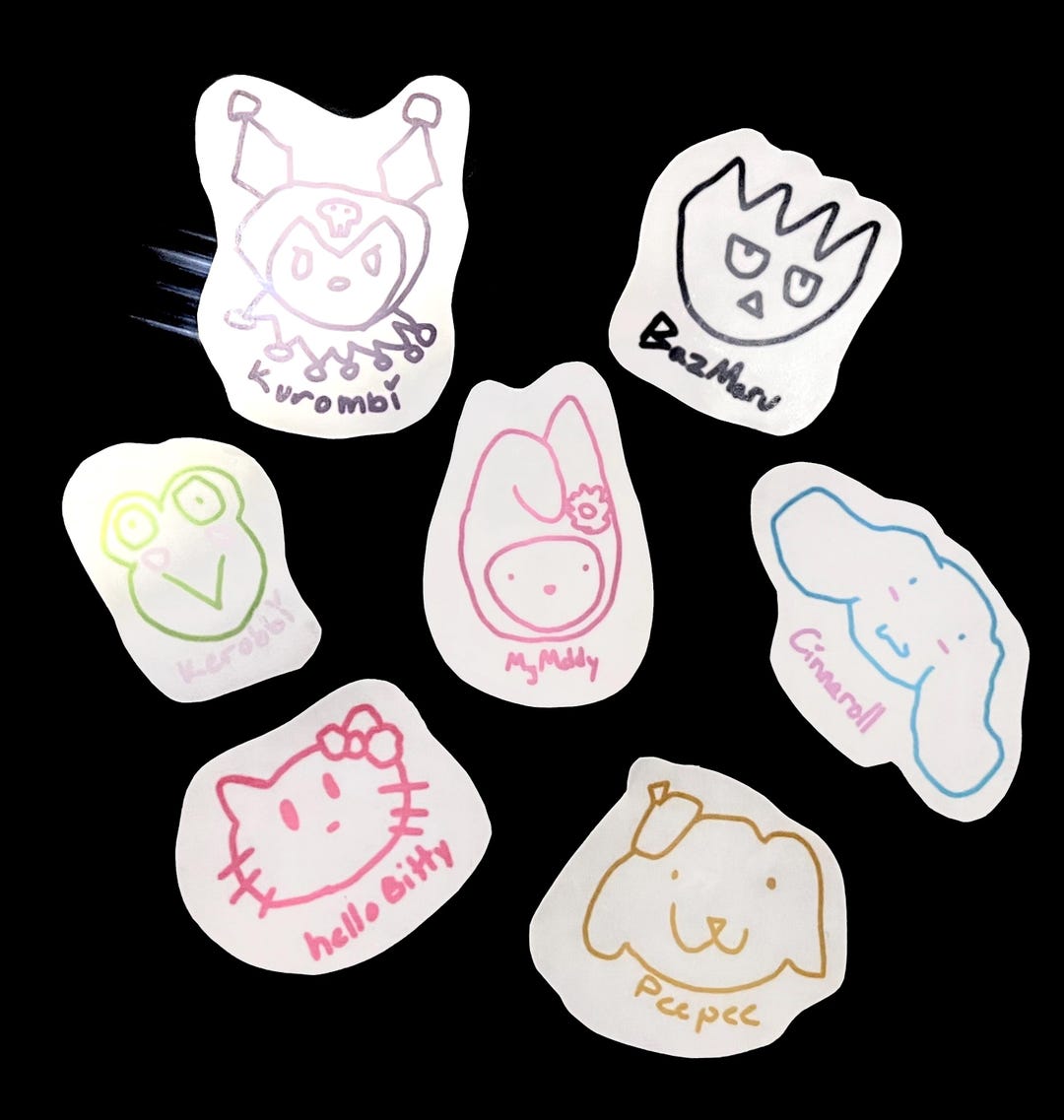 Stupid Sanrio Stickers Collection - Etsy