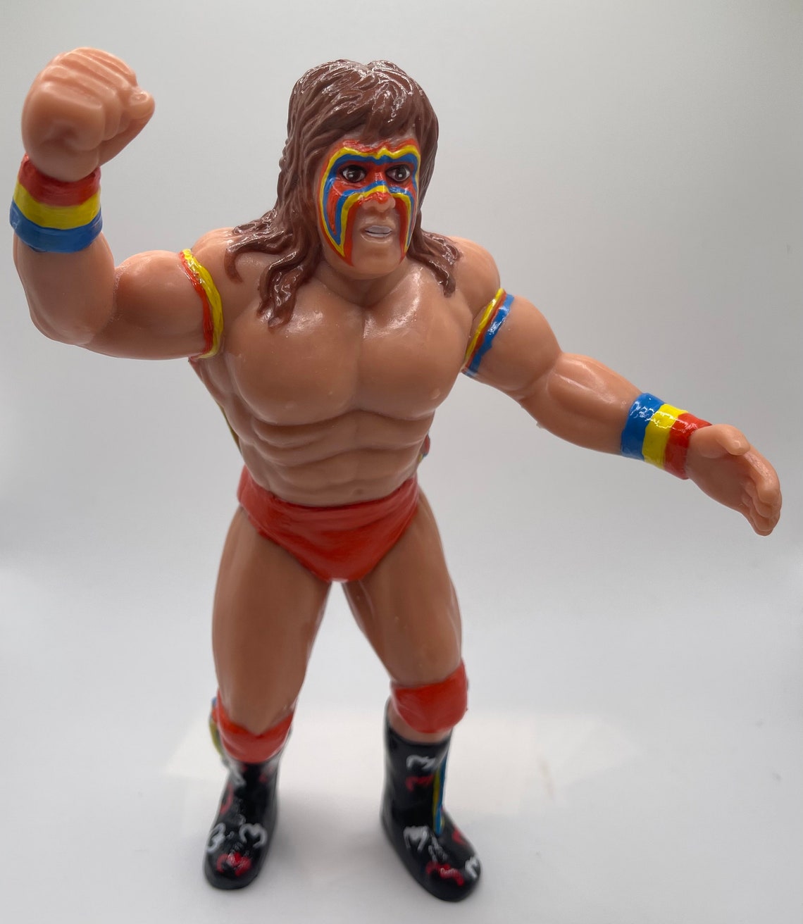 Ultimate Warrior WWF LJN Inspired XOX Custom Rubber Type Full - Etsy