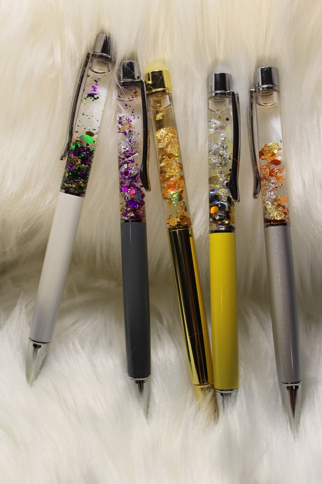 Floating Glitter and Multi-colored Leafing Ink Pens - Etsy