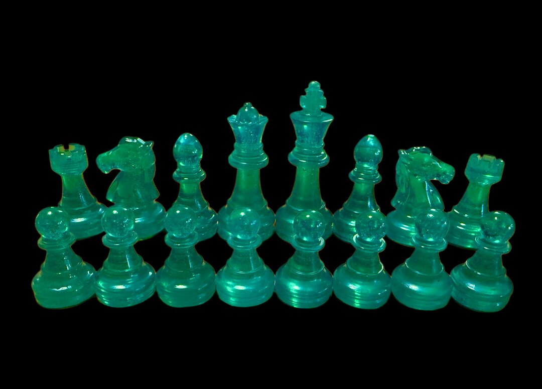 Clear Green Chess Pieces - Etsy
