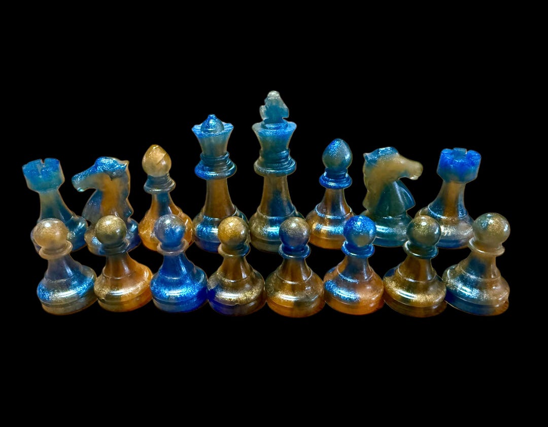 Pink and Blue Chess Pieces - Etsy