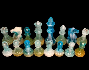 Neptune Chess Set, Customisable Colours pieces Only Neptune. Mermaid ...