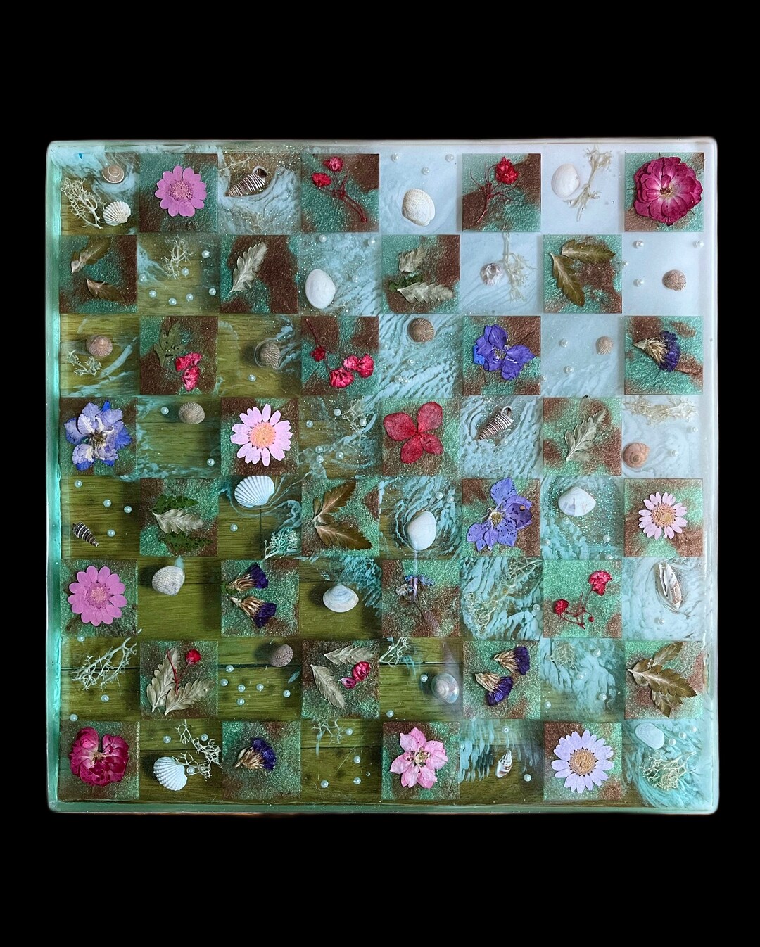 Ocean/earth Themed Chess Board 12x12 - Etsy