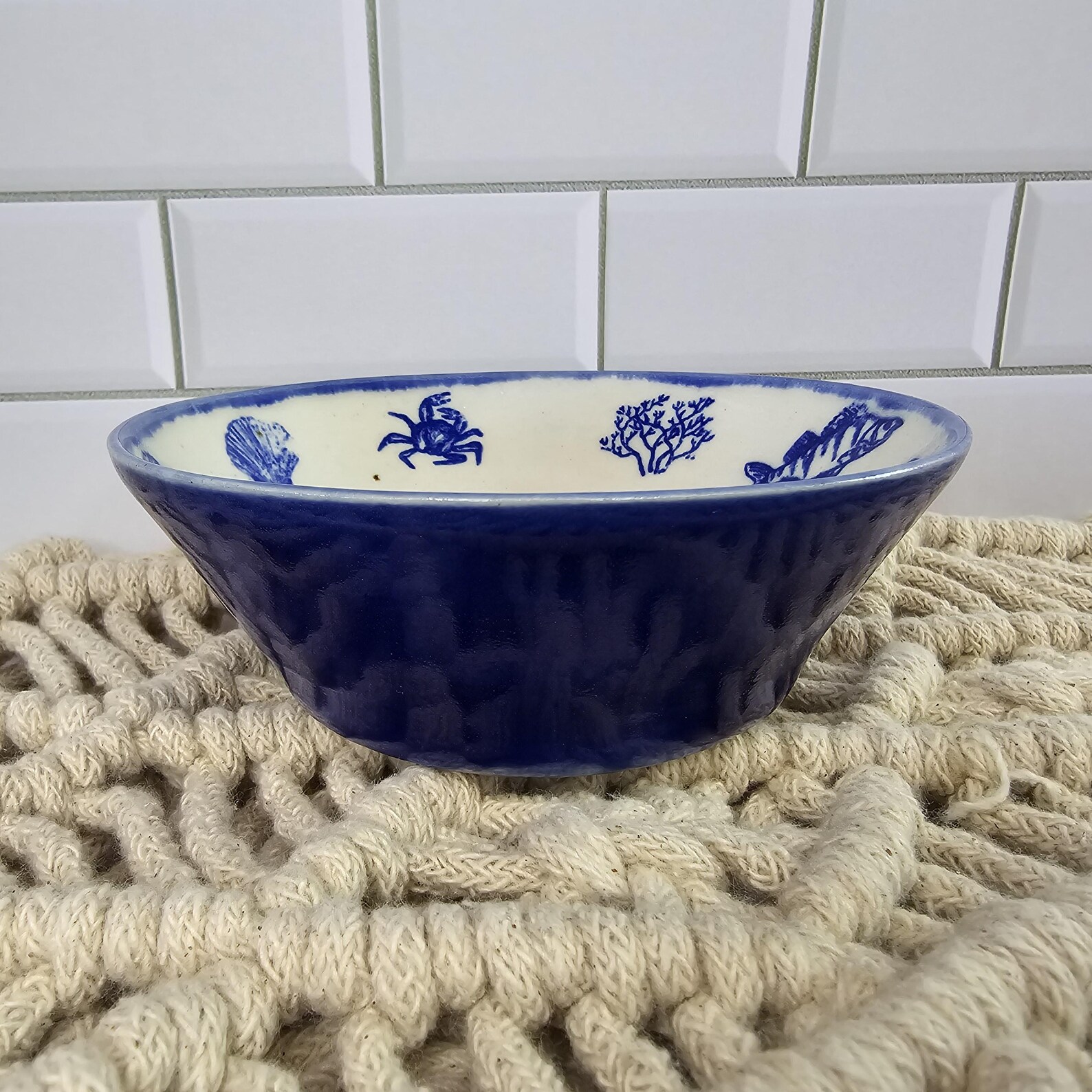 Sea Life Ceramic Bowl - Beach Inspired Kitchen Home Decor | Ocean ...