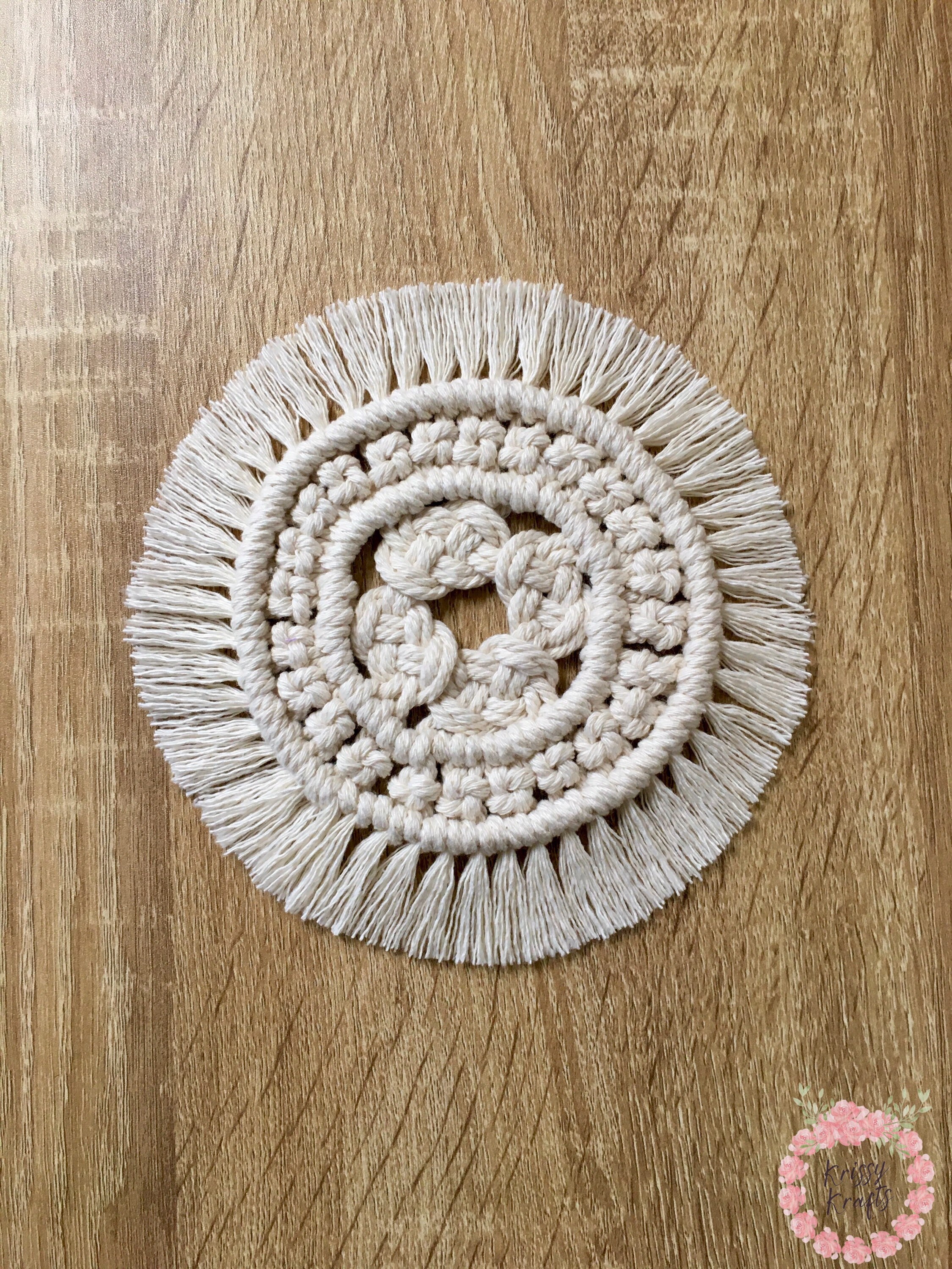 Josephine Knot Macramé Coasters Cross Knot Coaster Drip - Etsy UK