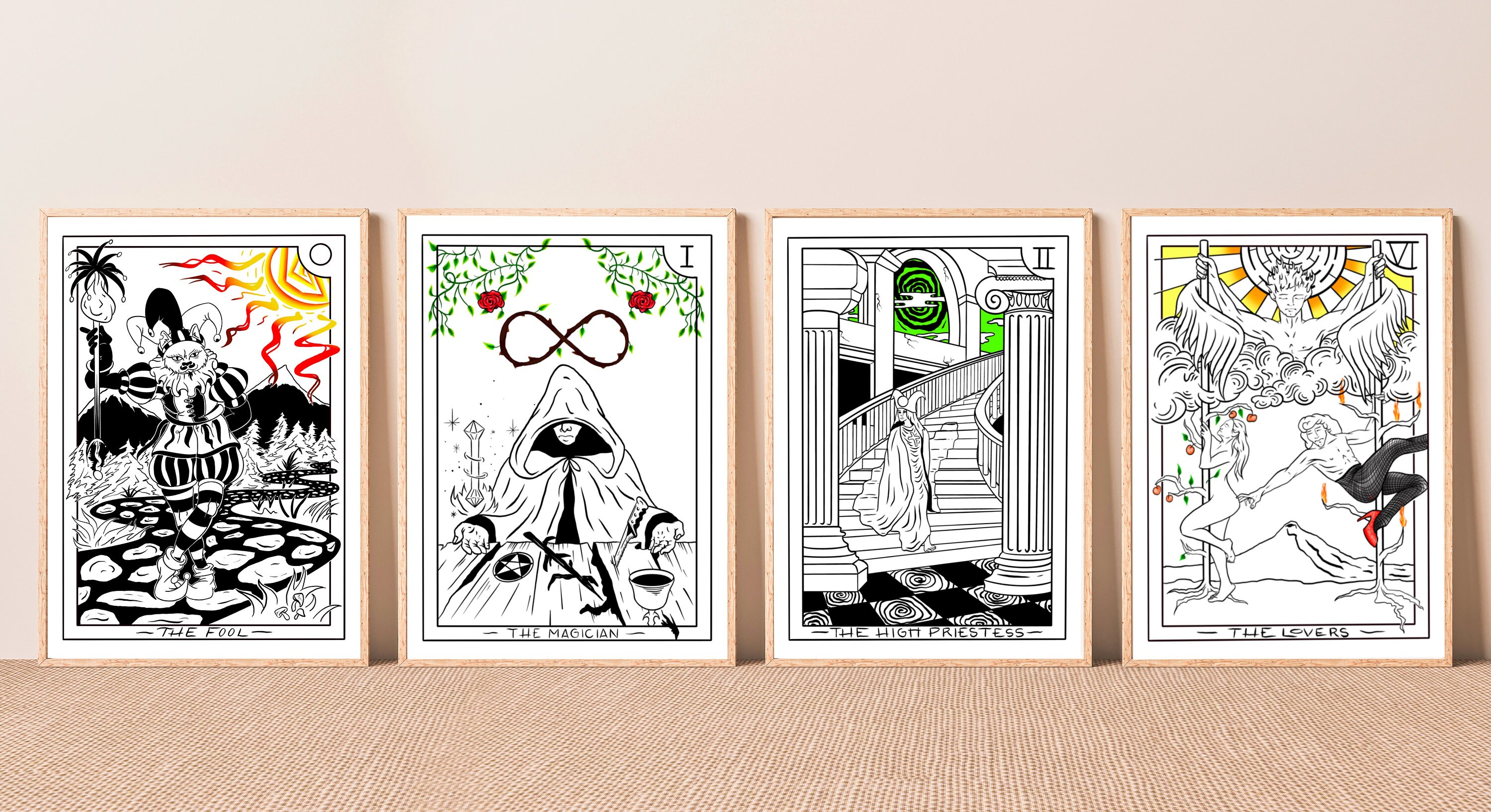 The Magician Tarot Cards Printable Digital Print Poster Wall Decor - Etsy
