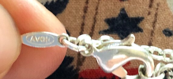 Avon Blue Stones Silver Toned Statement Necklace 16” - Gem