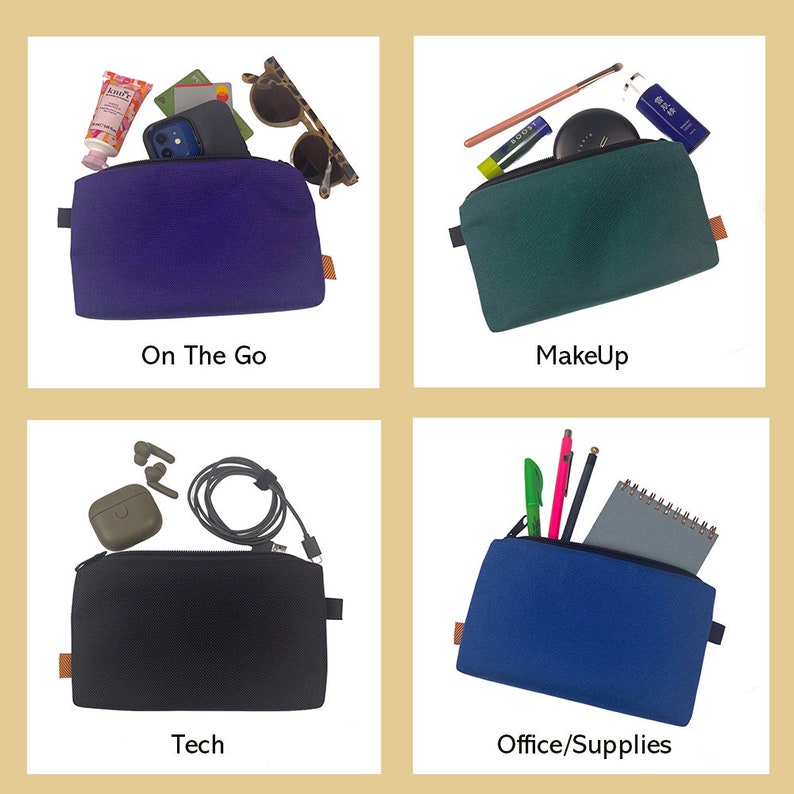 MJ Nylon Pouch W/ Zipper. 8 Colors. Fits Largest Iphone. Water ...