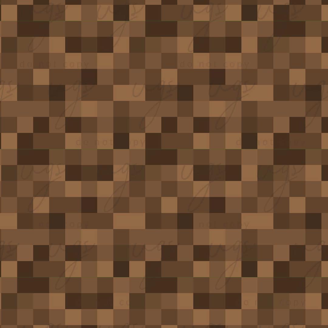 Brown Pixel Seamless File - Etsy