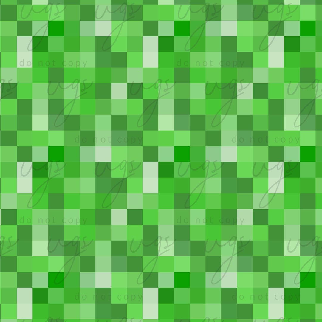 Green Pixel Seamless File - Etsy