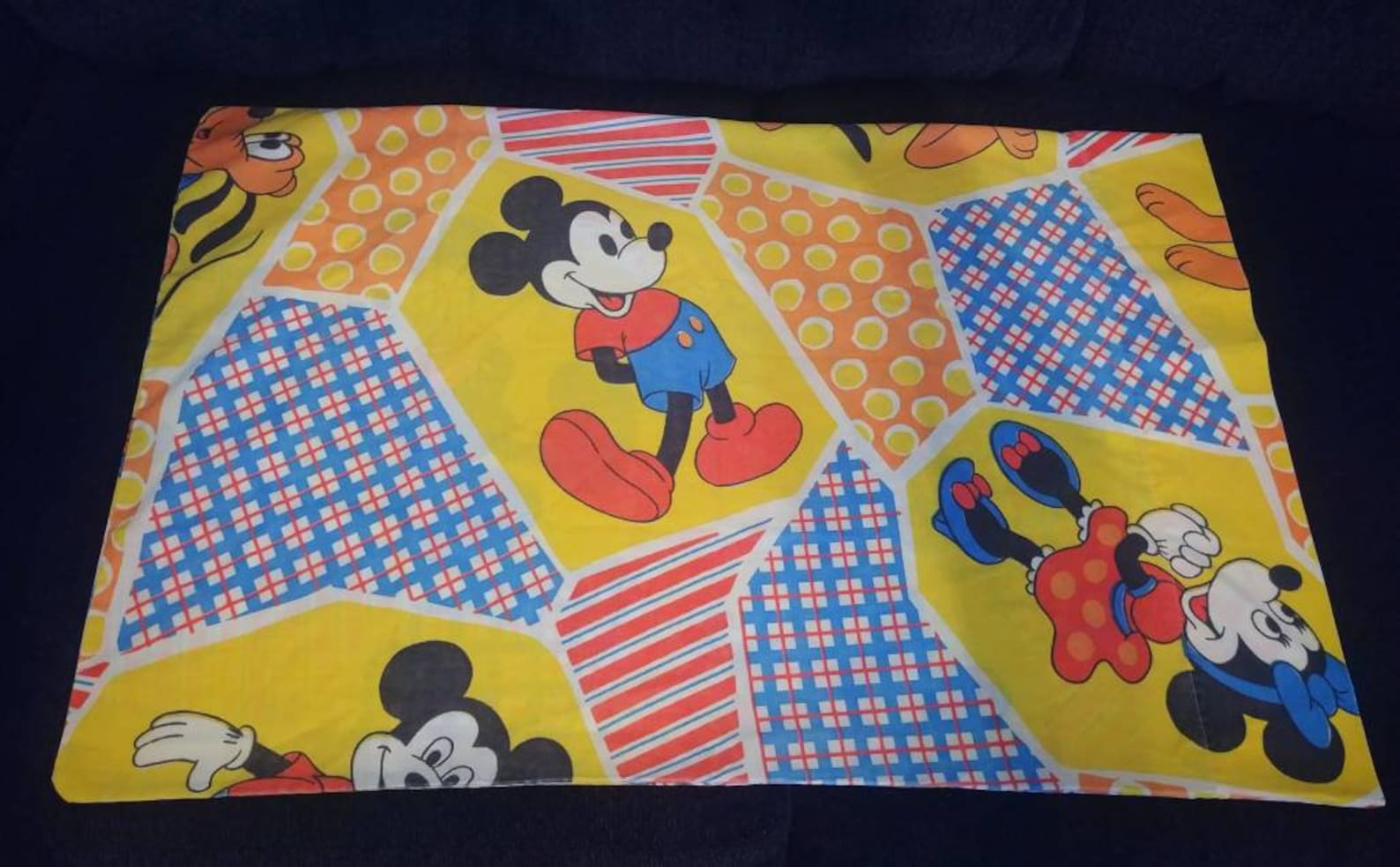Vintage Disney Patchwork Quilt Pattern Standard Pillowcase | Etsy
