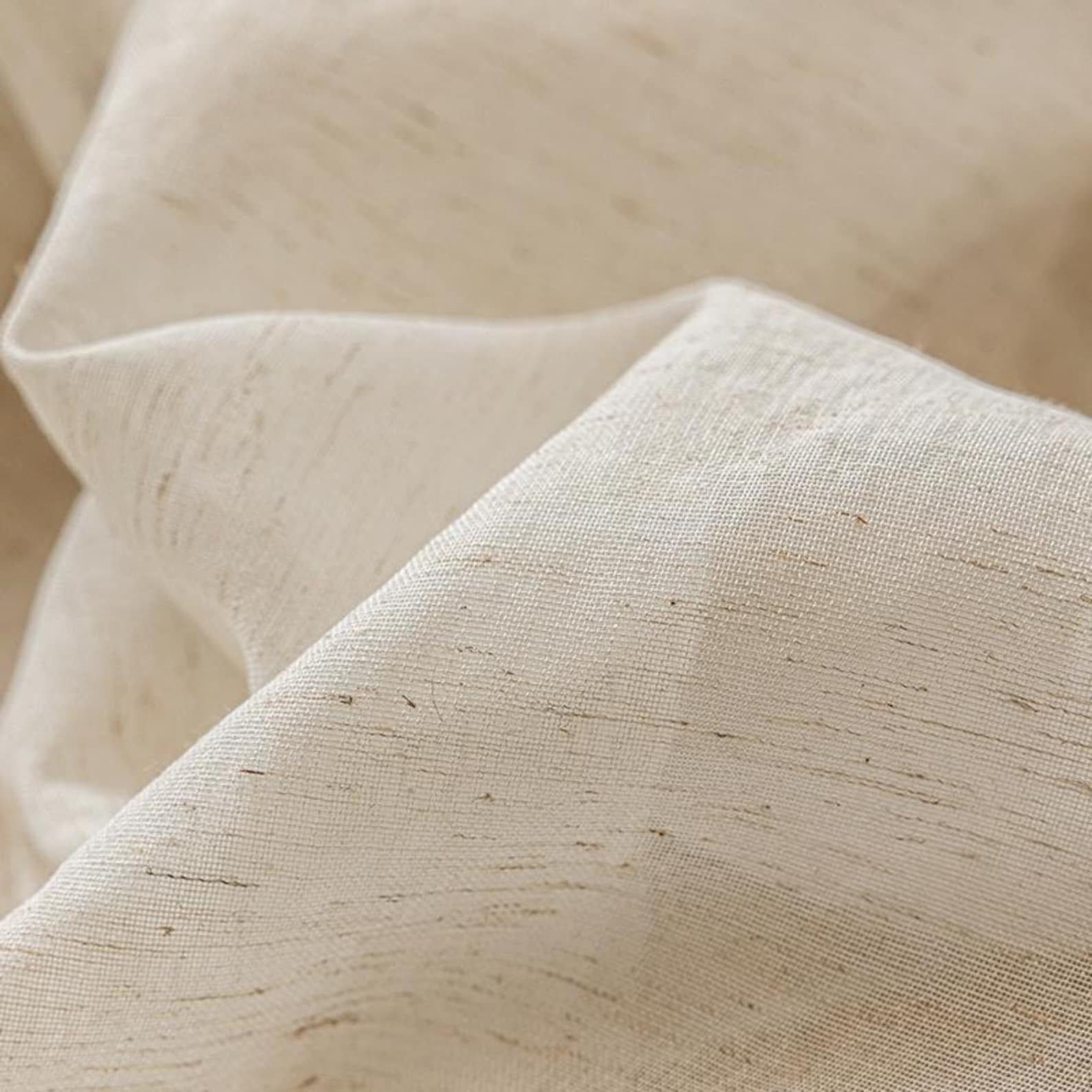 Semi-sheer Crinkled Linen Curtains – Light Filtering Boho Drapes ...