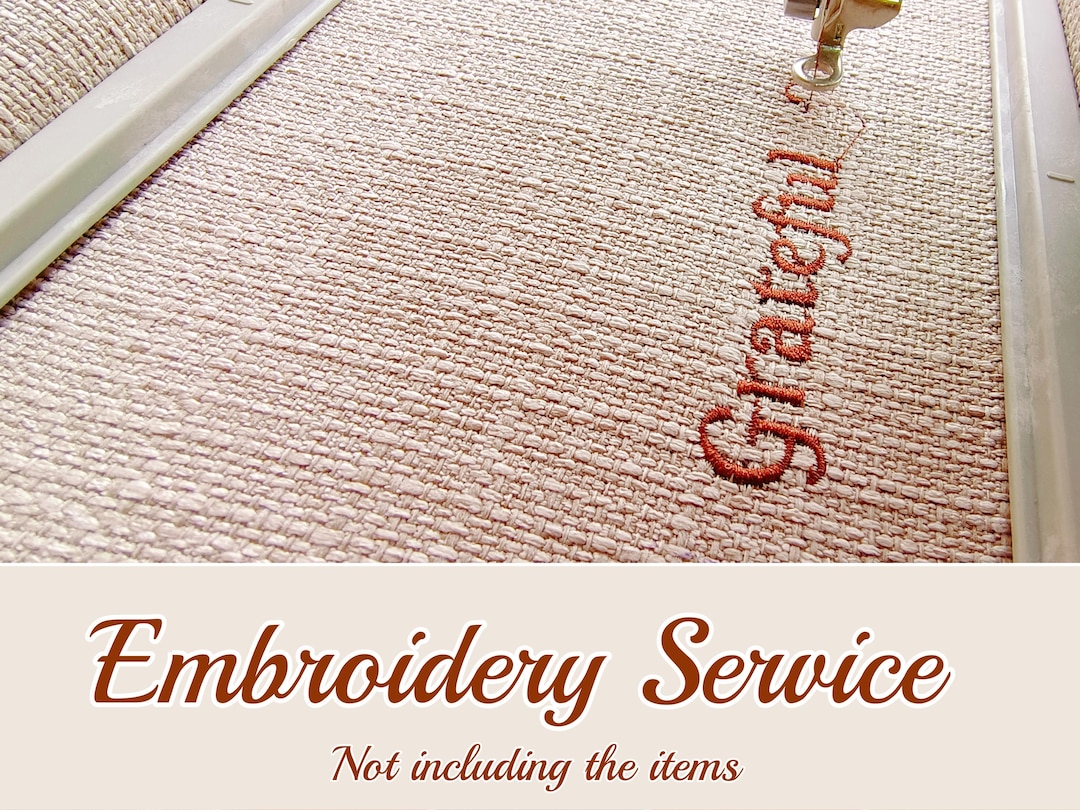 Additional Embroidery Service | Custom Personalized Napkins or Placemats | per Piece Service ...