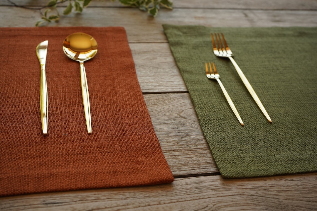 Customizable Placemats | Linen Texture Stain Resistance Table Placemat ...