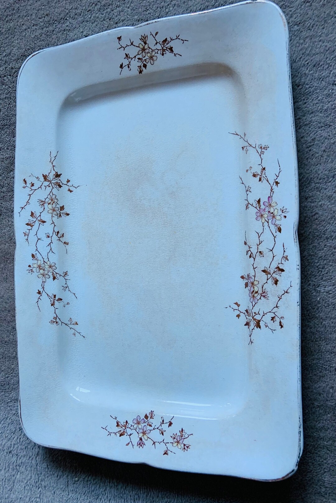 Antique Mercer China Platter 16” X 11” - Etsy