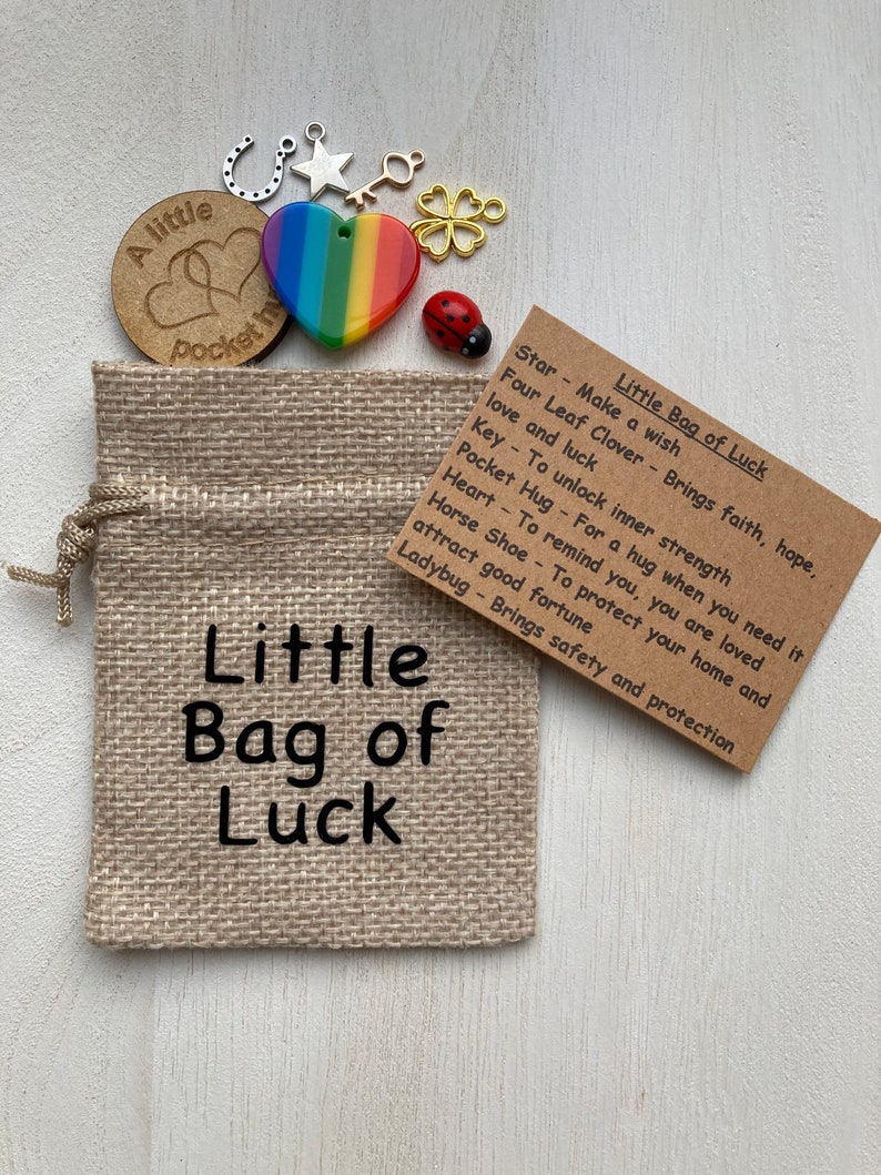 Little Bag of Luck Good Luck Gift Positivity Gift Thinking - Etsy