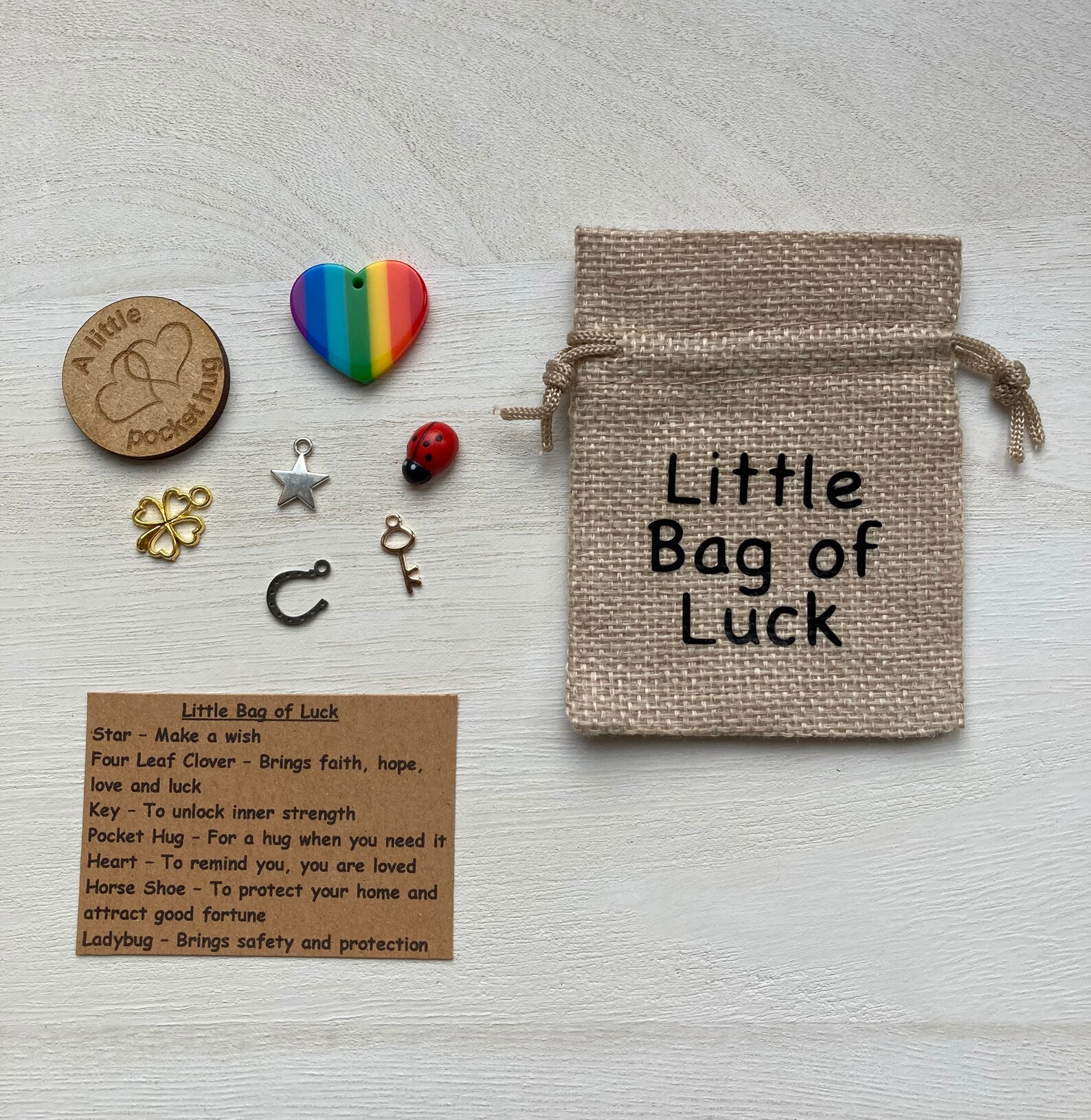 Little Bag of Luck Good Luck Gift Positivity Gift Thinking - Etsy