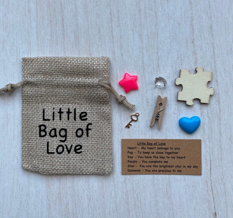 Little Bag of Love, Girlfriend Boyfriend Gift, I Love You Gift, Token ...