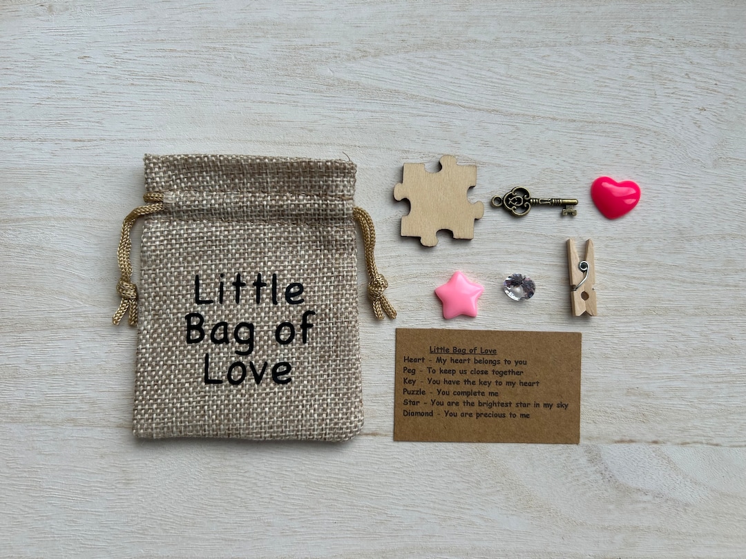 Little Bag of Love, Girlfriend Boyfriend Gift, I Love You Gift, Token ...