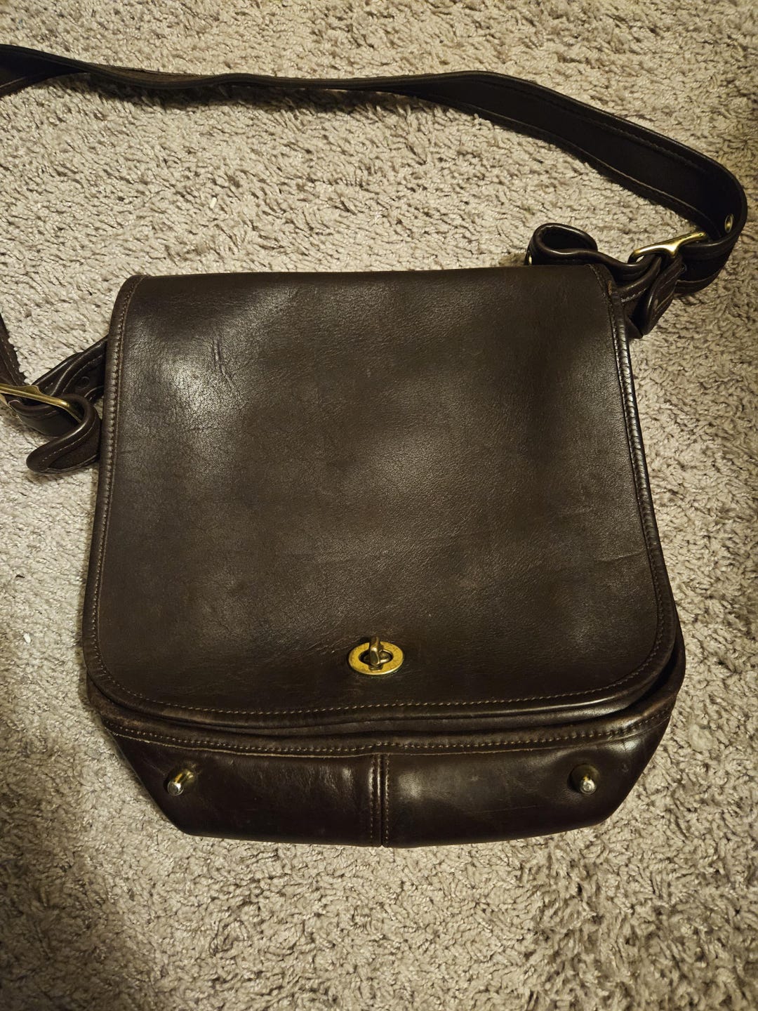 Vintage 1970s COACH Stewardess Leather Shoulder Bag - Etsy