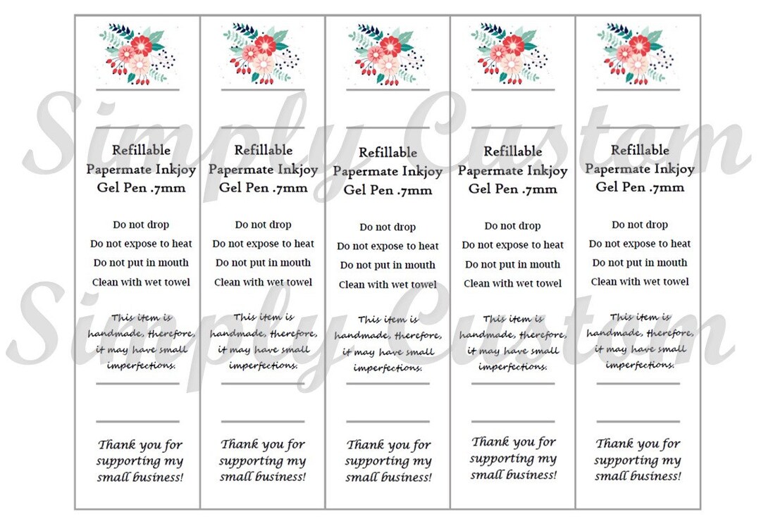 Pen Care Card, Different Styles, Perfect for Packing Your Custom Pens ...