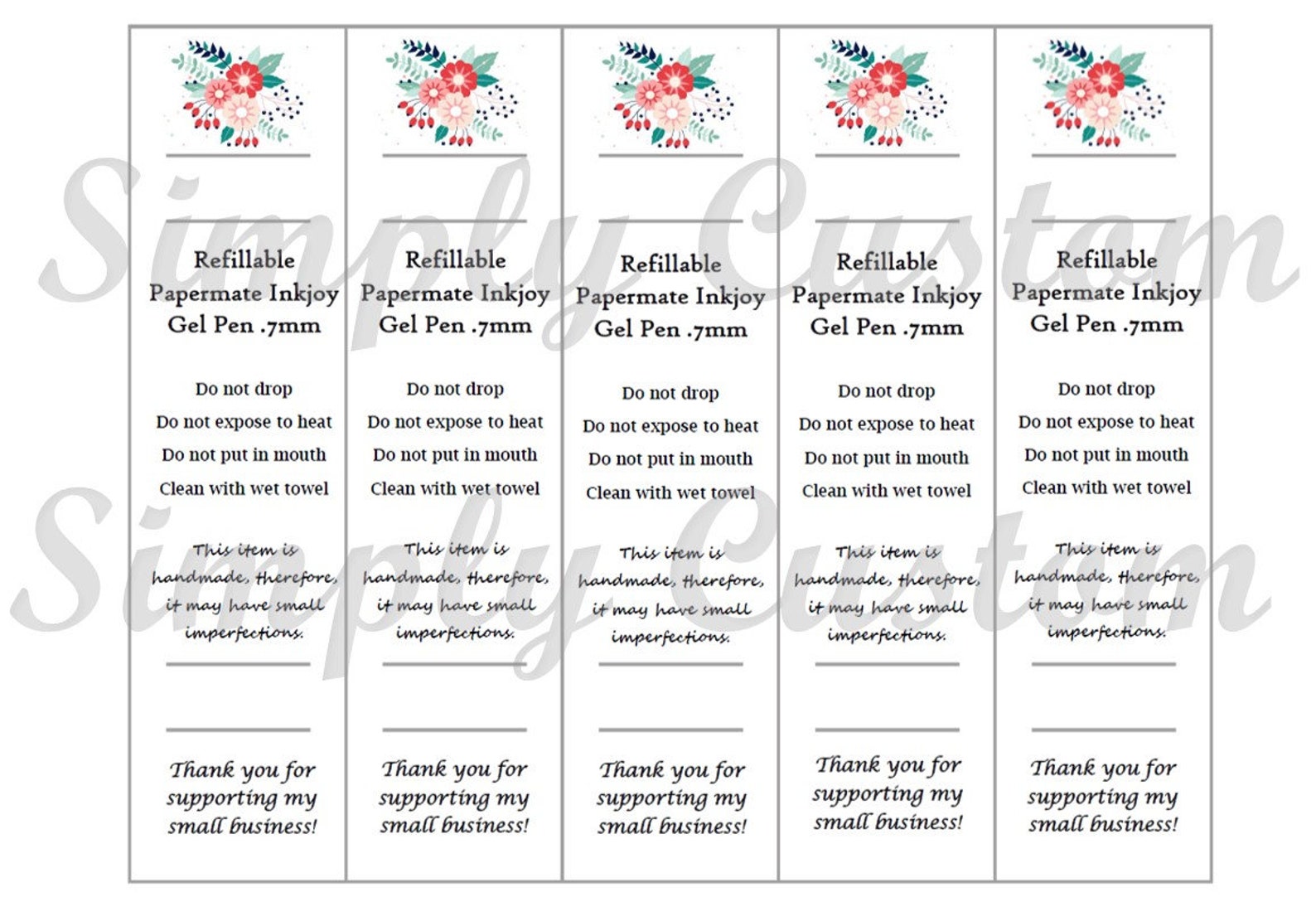 Pen Care Card, Easy to Use, Epoxy Care Card, Resin Care Card, Card ...