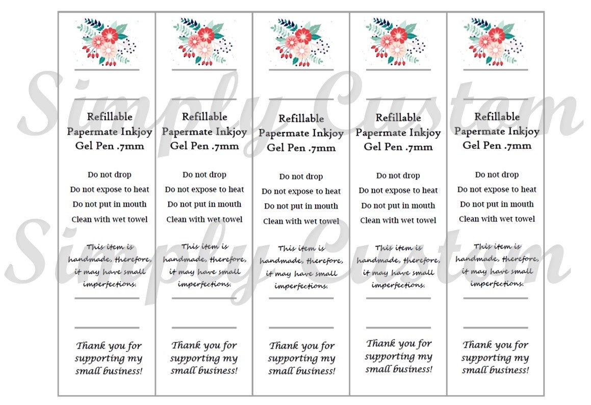 Pen Care Card, Different Styles, Perfect for Packing Your Custom Pens ...