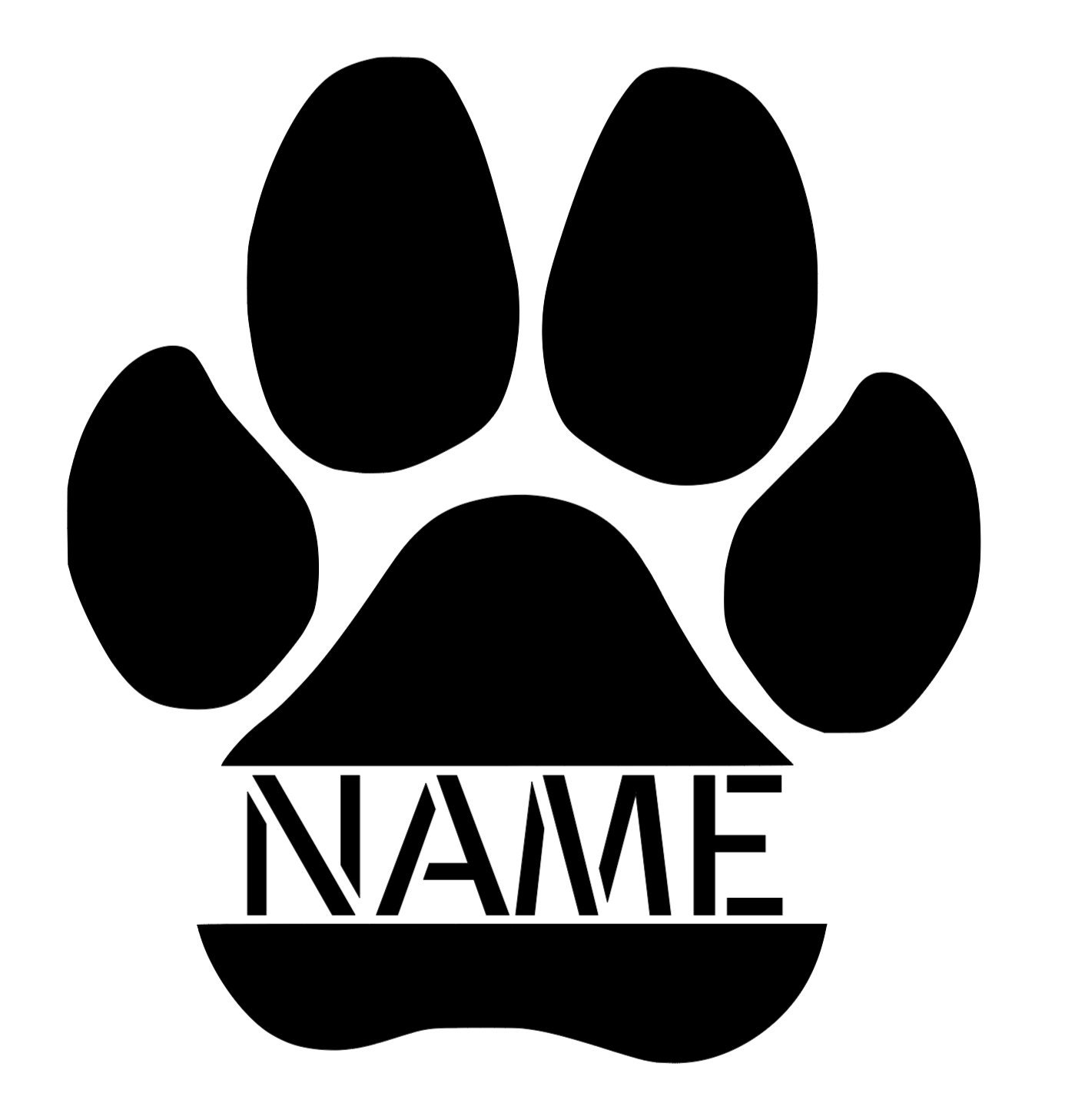 Vinyl Decal, Working Dog Decal, Custom Paw Print Decal, Car Truck SUV ...