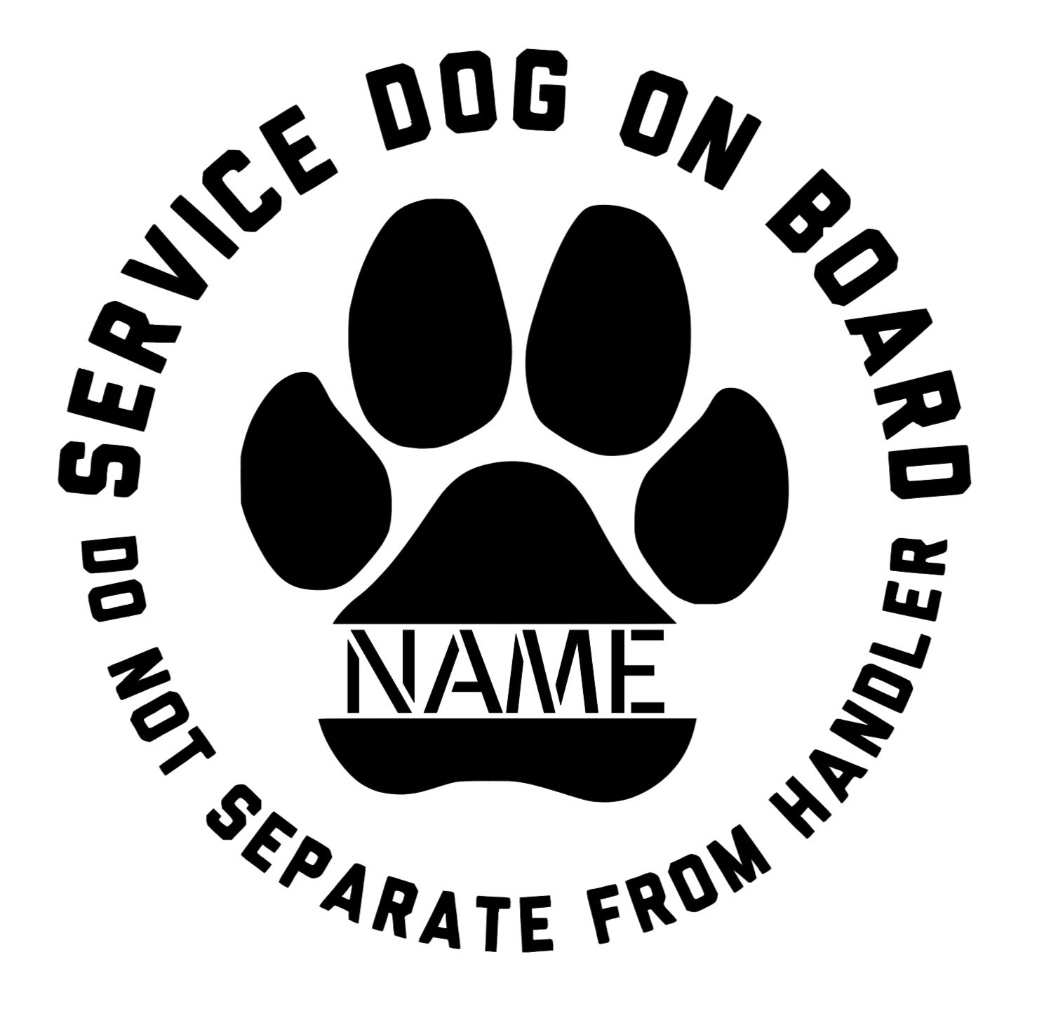Vinyl Decal, Working Dog Decal, Custom Paw Print Decal, Car Truck SUV ...