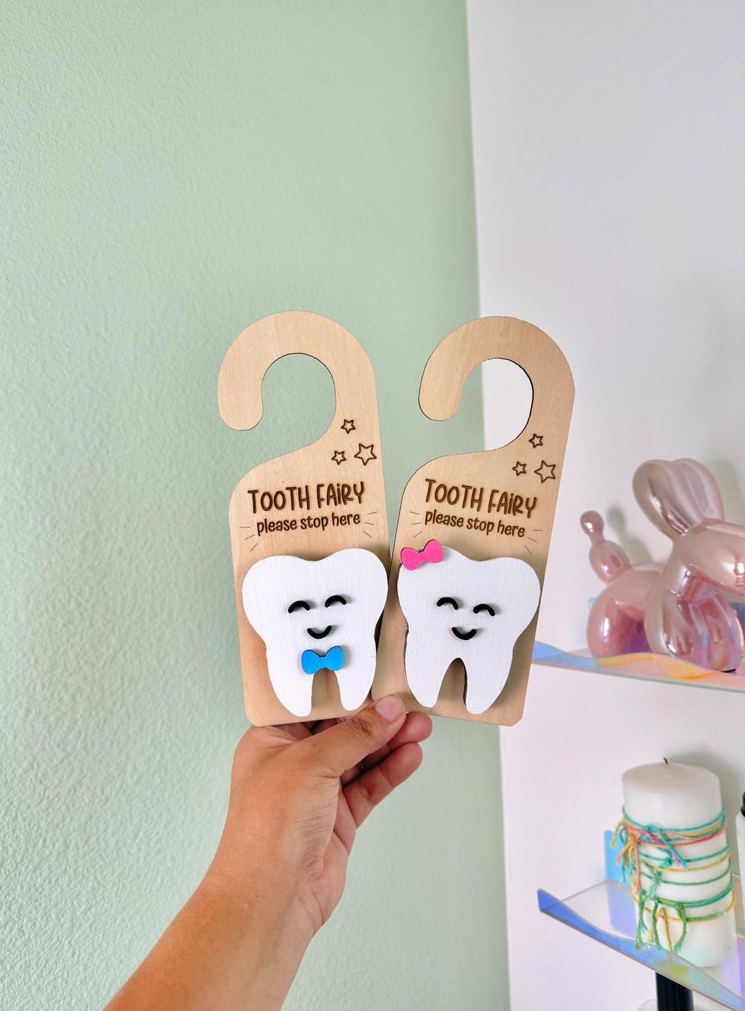 Tooth Fairy Door Hanger | Tooth Fairy Please Stop Here Sign | Kids ...