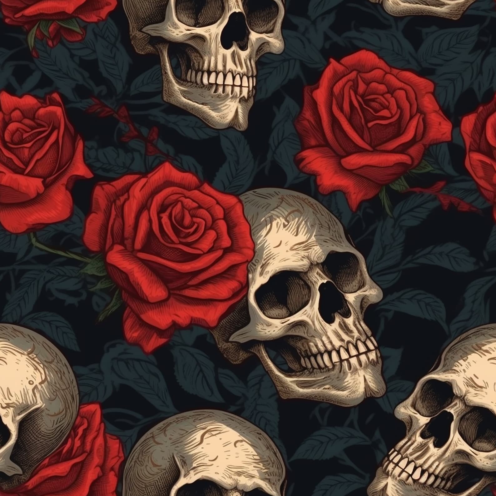 Skull and Roses Pattern Pack 5 Patterns - Etsy