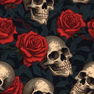 Skull and Roses Pattern Pack 5 Patterns - Etsy