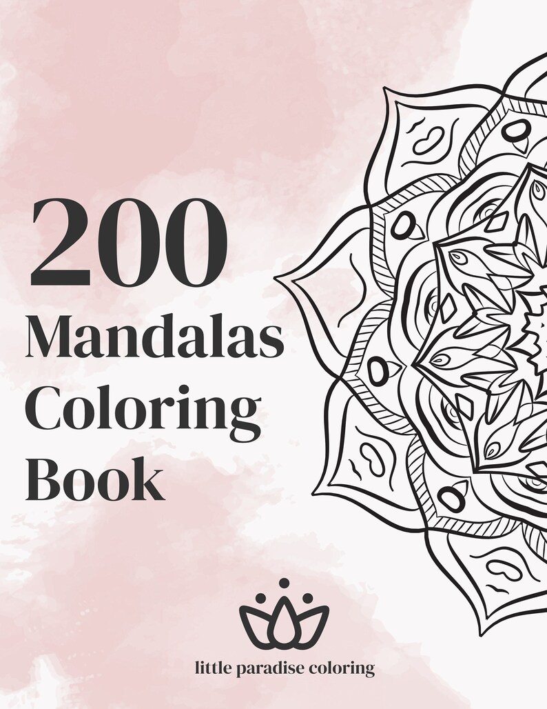 200 Page Mandala Coloring Book (JPG/PDF) - Etsy