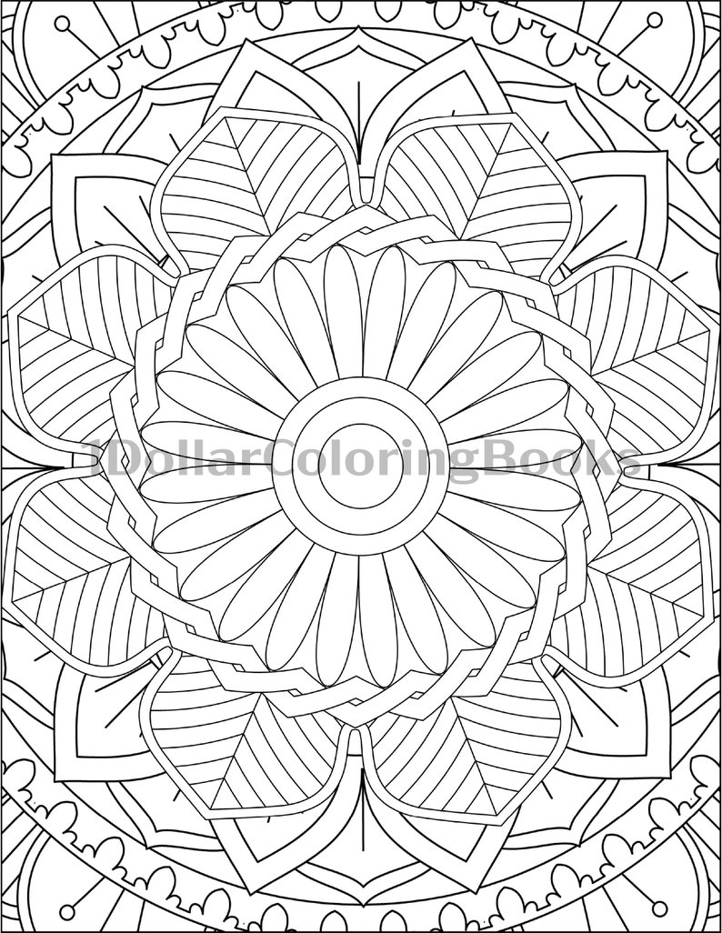 200 Page Mandala Coloring Book JPG/PDF - Etsy