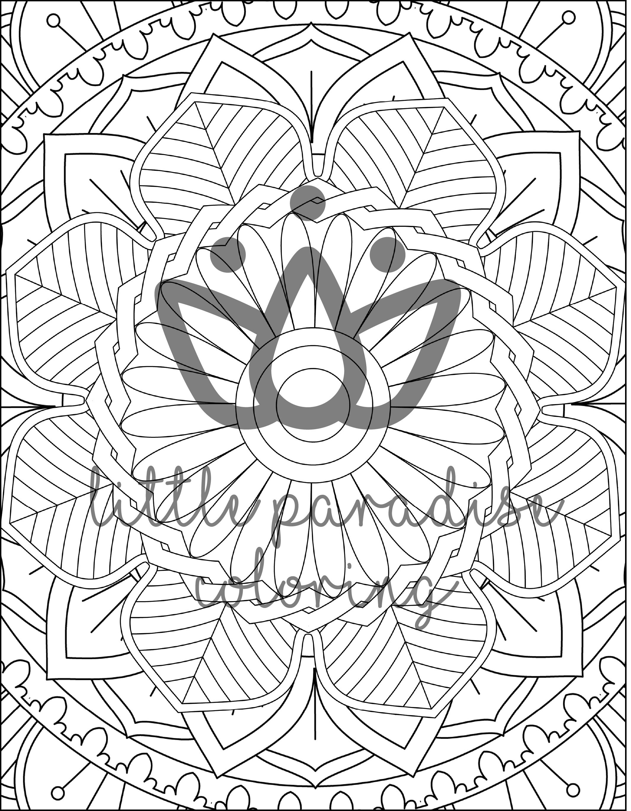 200 Page Mandala Coloring Book (JPG/PDF) - Etsy