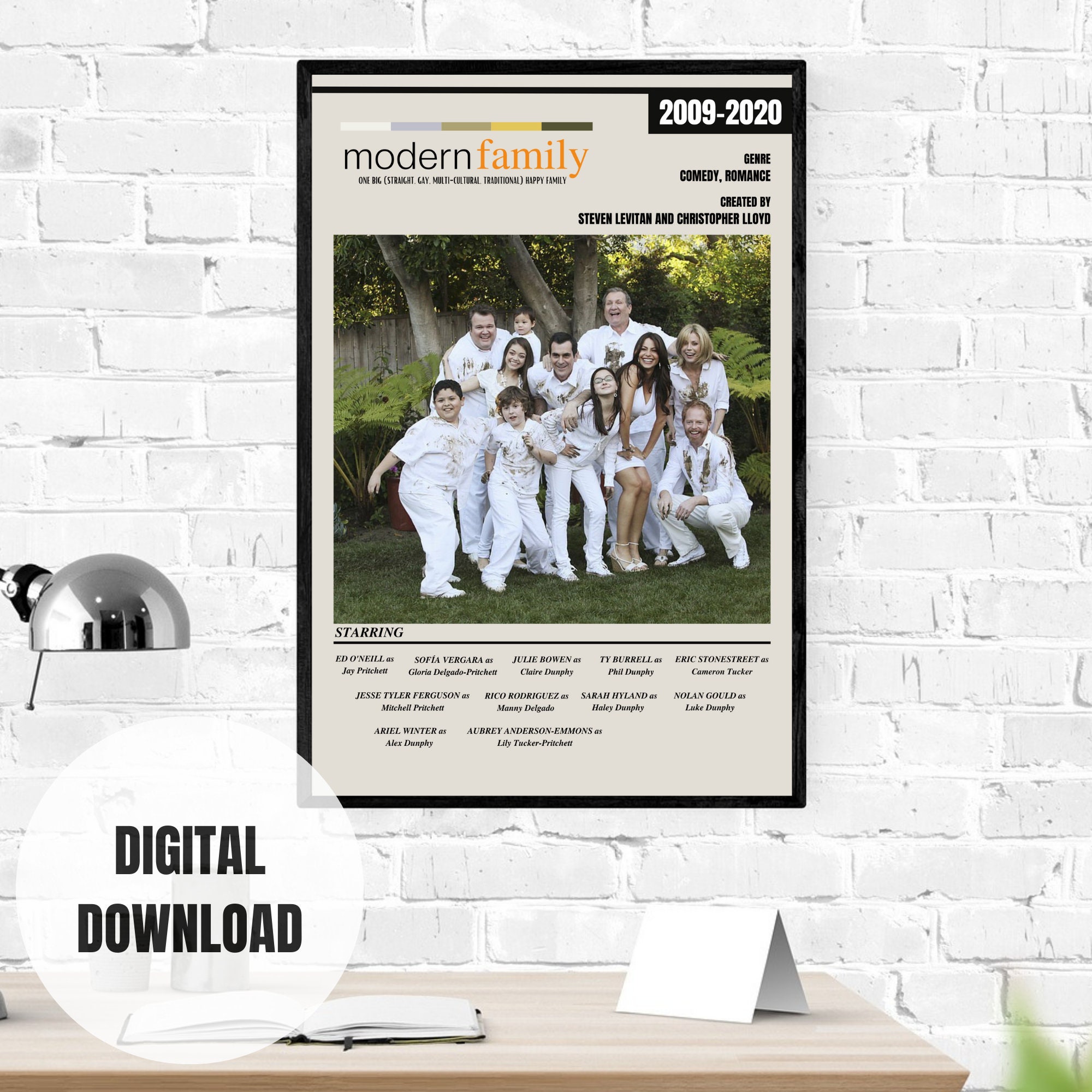 Modern Family Poster Tv Show Poster Theater Room Decor Wall Art Wall ...