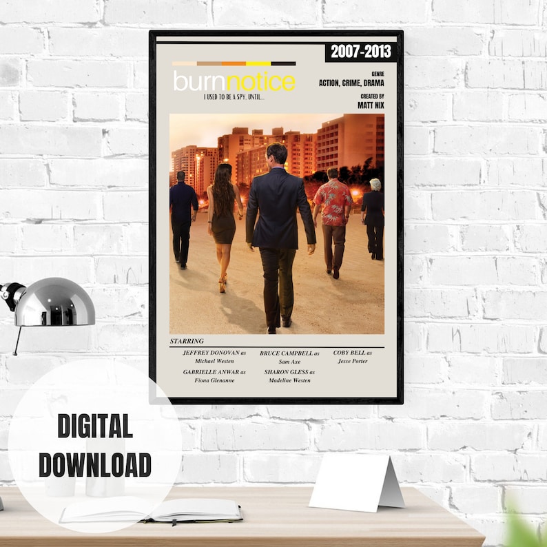 Burn Notice Poster Tv Show Poster Theater Room Decor - Etsy