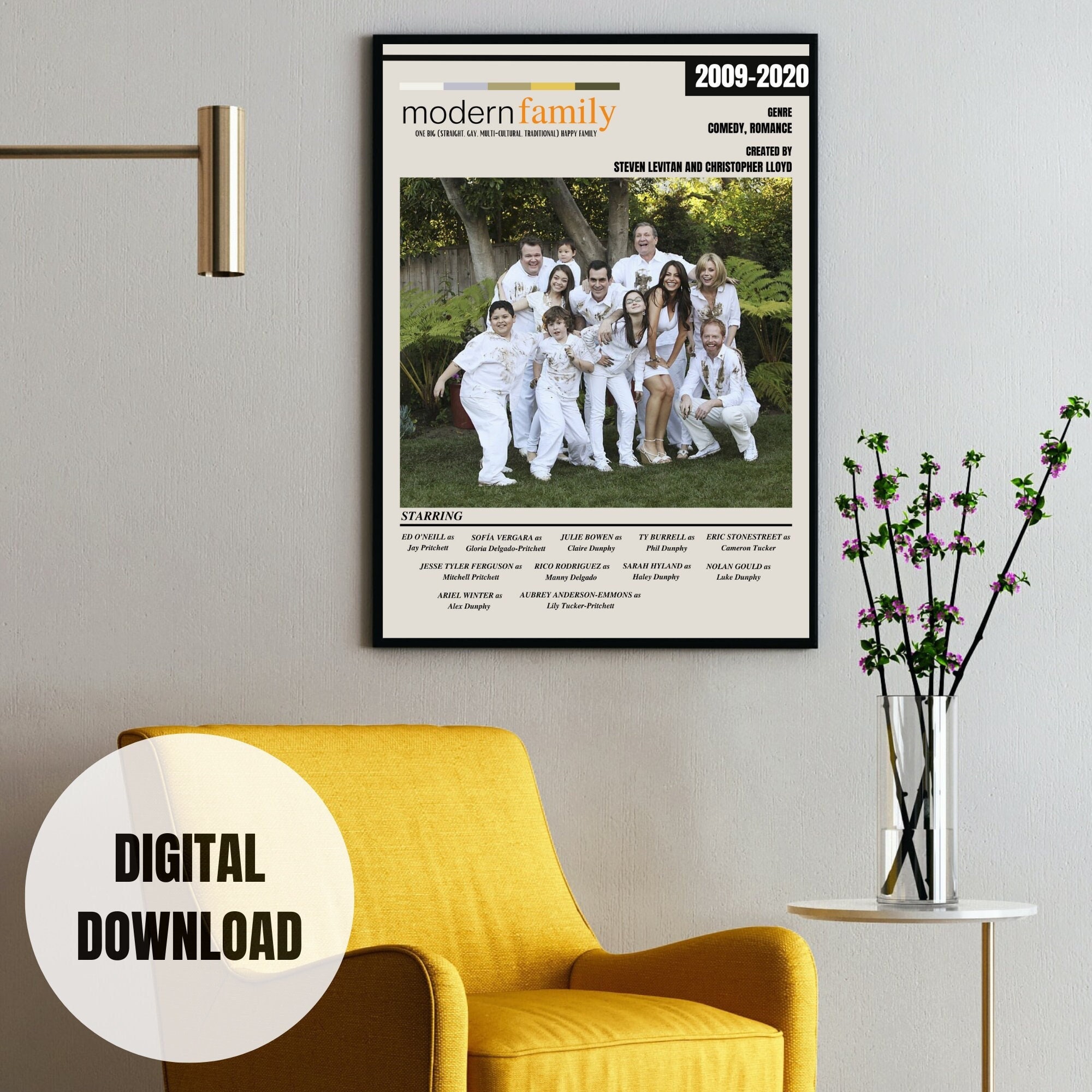 Modern Family Poster Tv Show Poster Theater Room Decor Wall Art Wall ...